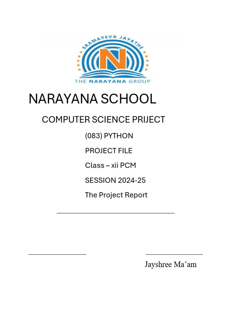 CS PROJECT 12 | PDF | Databases | My Sql