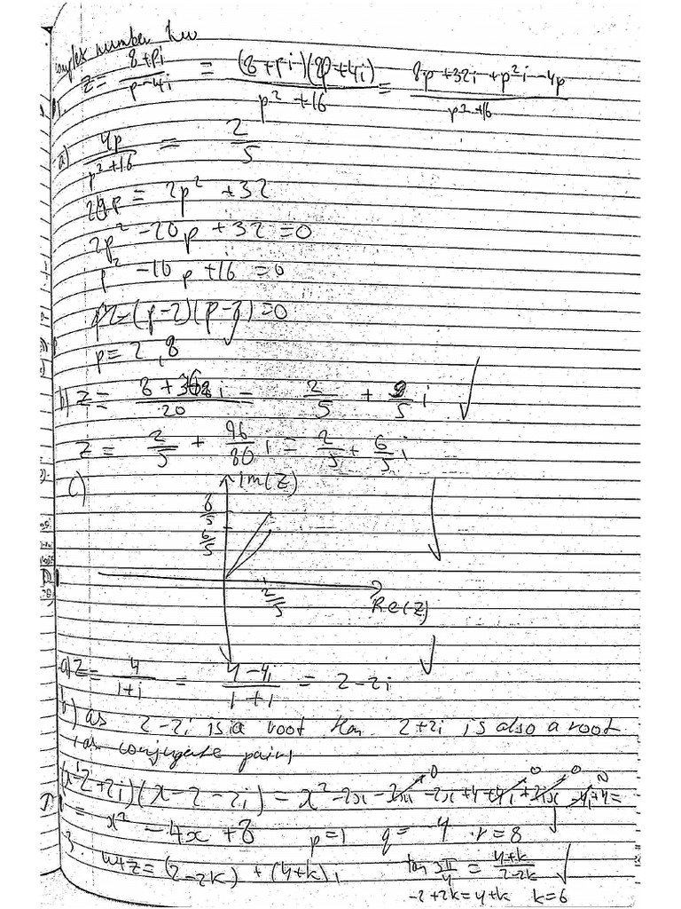Complex Numbers HW | PDF