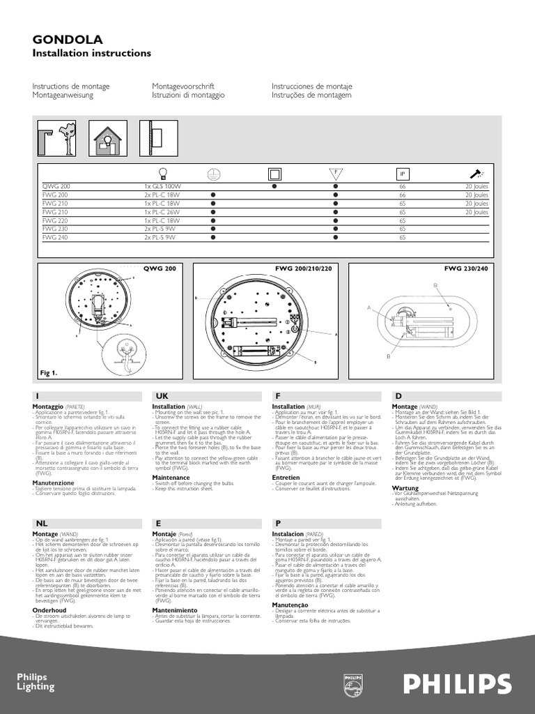 Instructions d'installation Gondola Philips | PDF