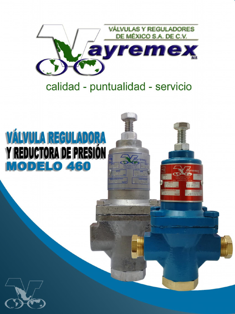 Vayremex Valvula Reguladora y Reductora de Presion 460 Catalogo | PDF ...
