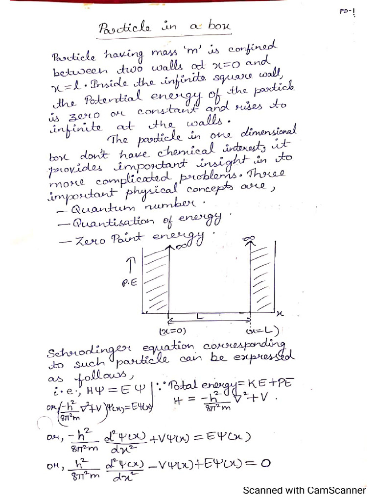 Particle in A Box Quantum | PDF