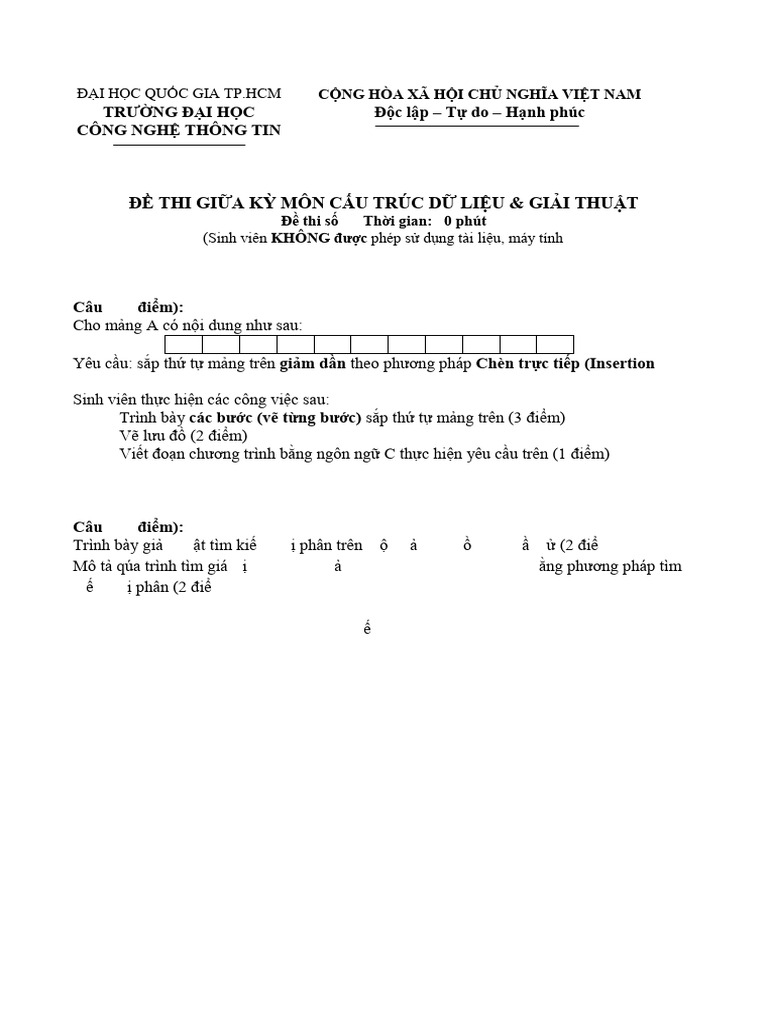 IT003 - 2014 - 2015 - HK2 - ĐỀ THI GK | PDF