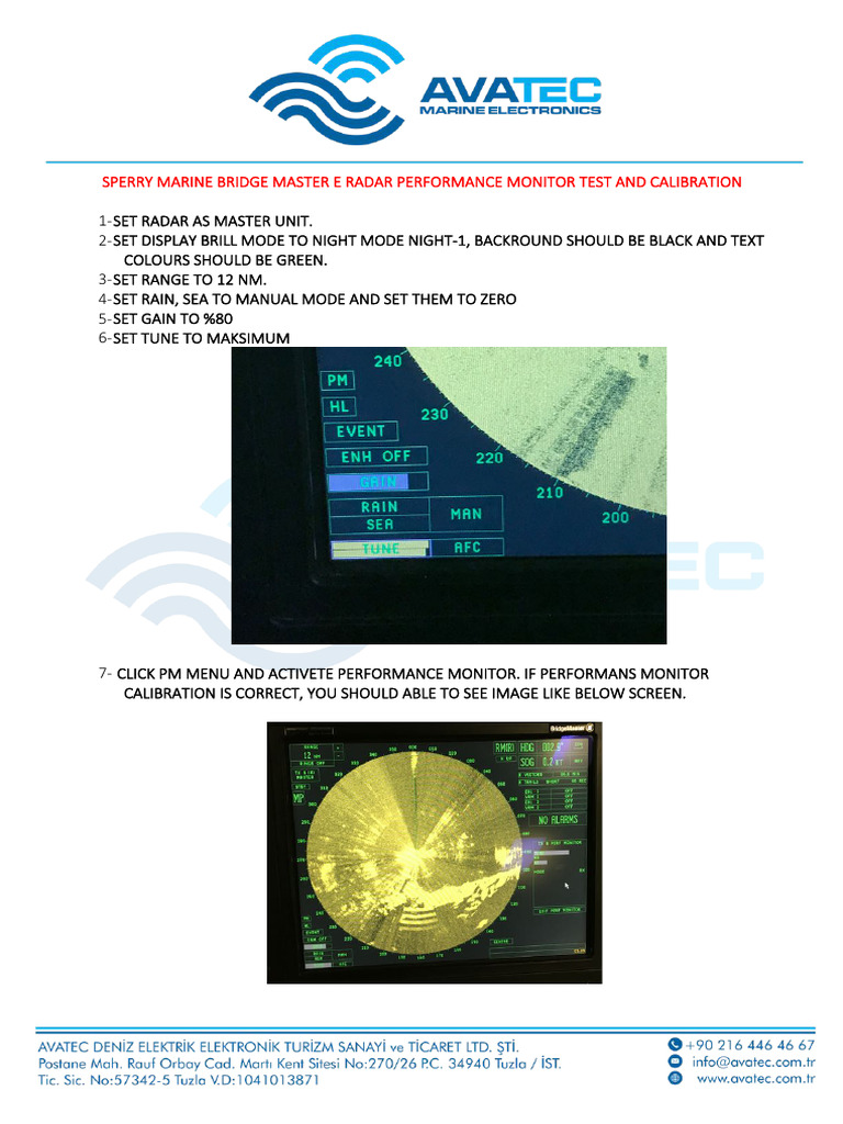 Bridge Master E Radar PM Calibration Guide | PDF