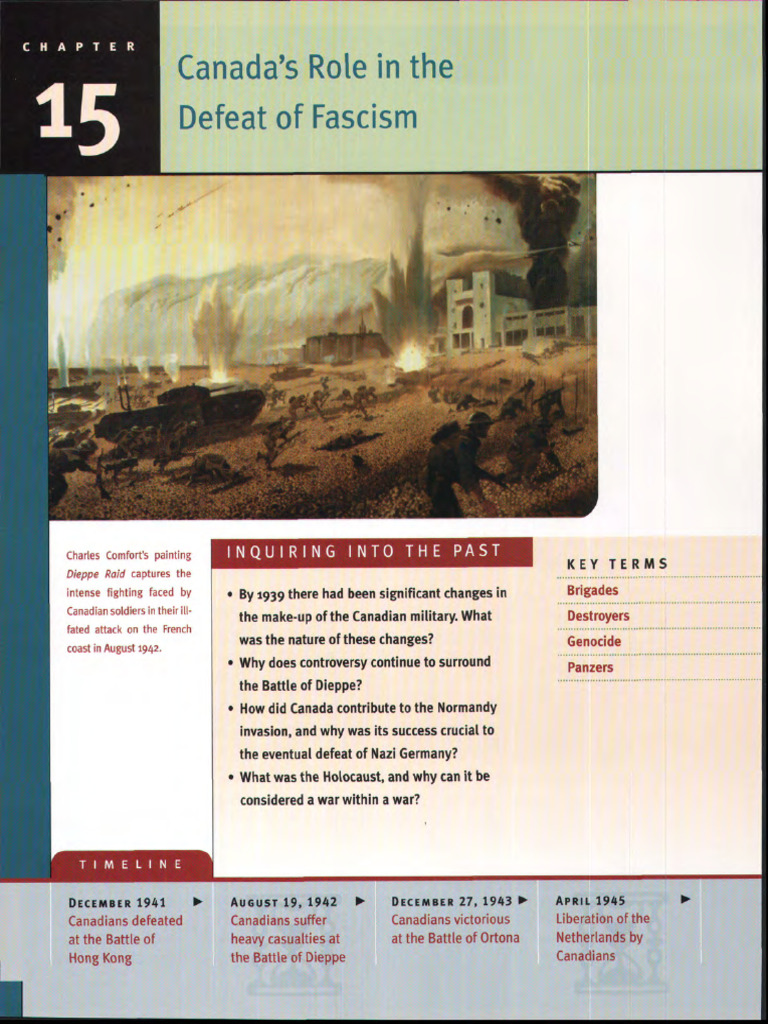 Canada's Role in WW1 History Grade 10 | PDF