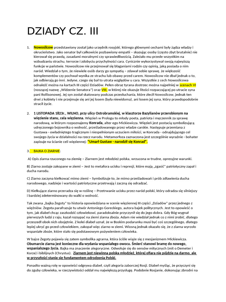 Dziady CZ 3 | PDF