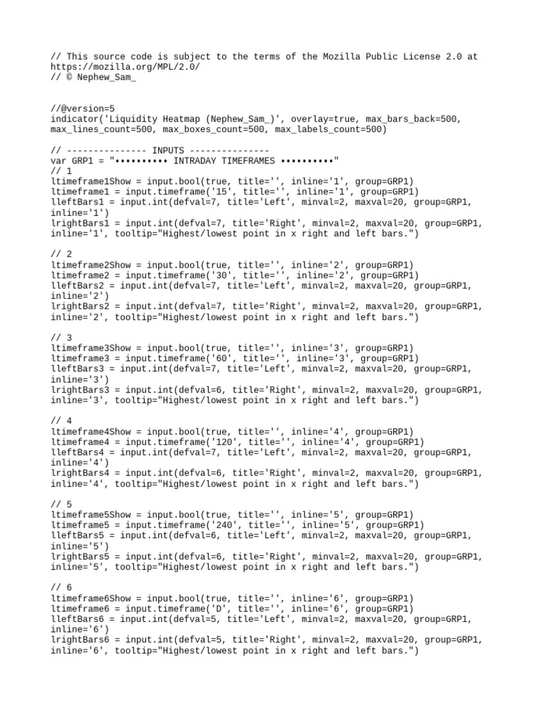 Liquidity Heatmap (Nephew - Sam - ) | PDF | Computer Programming ...