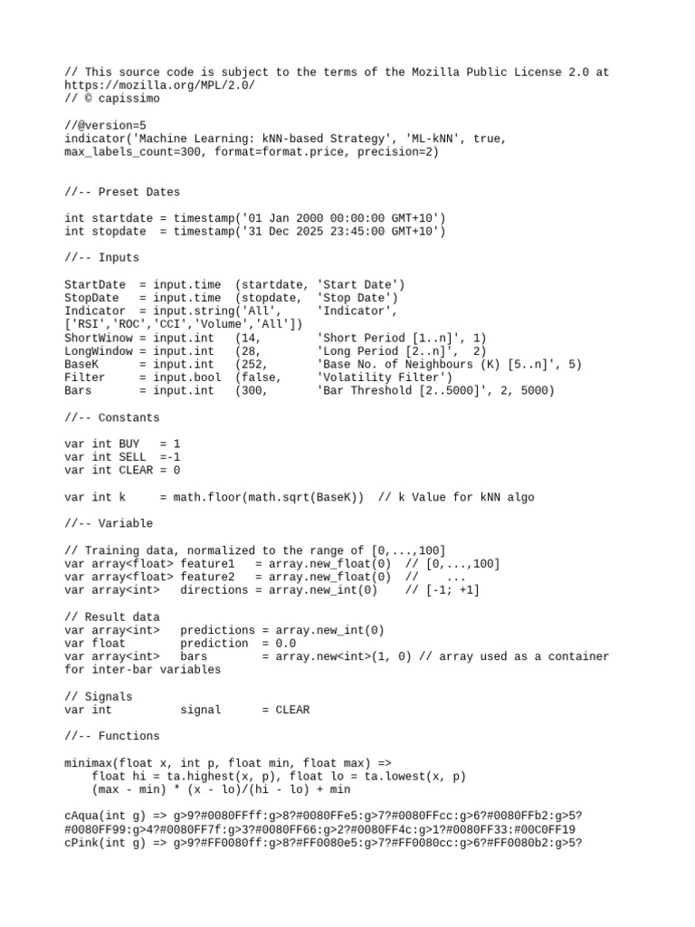 kNN-Based Machine Learning Strategy | PDF | Computer Programming ...