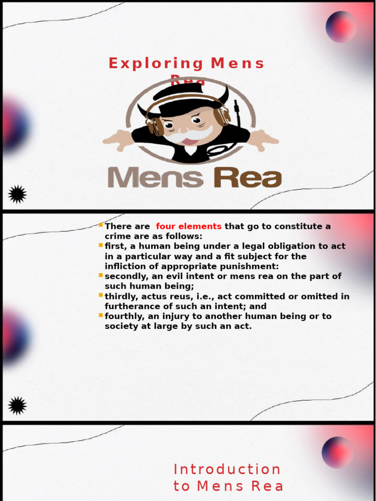 mens rea | PDF | Mens Rea | Recklessness (Law)