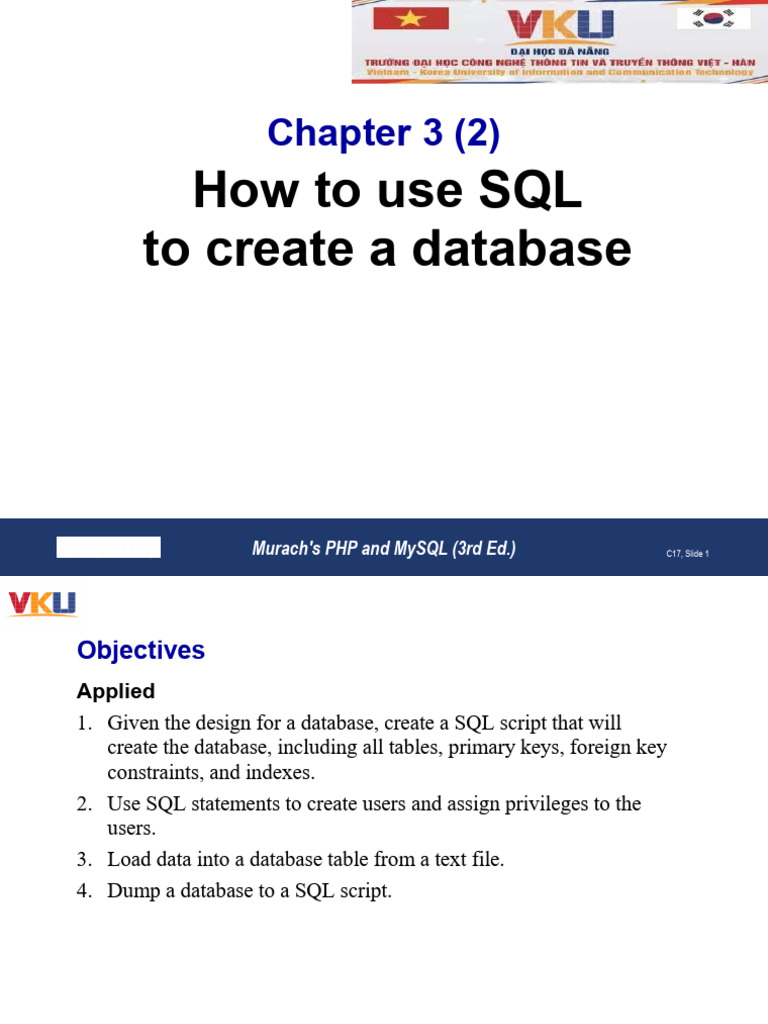 SQL Database Creation and Management Guide | PDF | Database Index ...