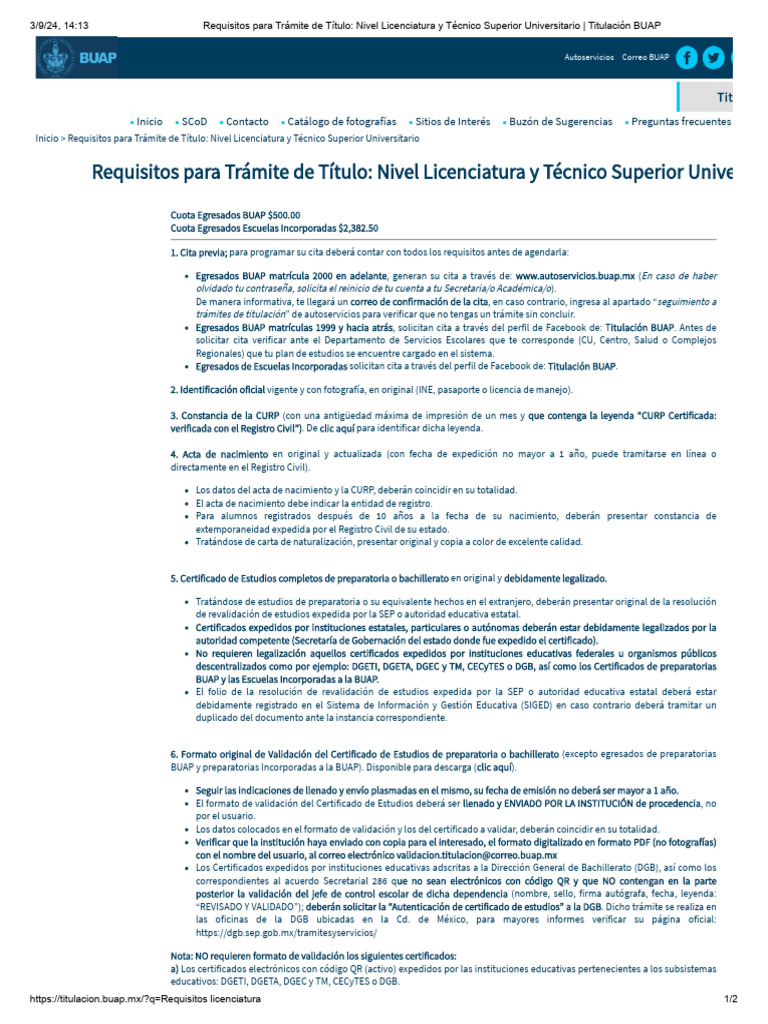 Requisitos Titulo | PDF | Certificado de nacimiento