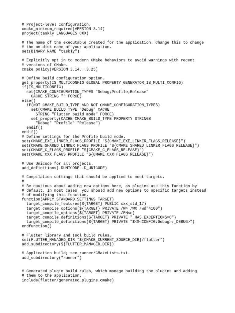 CMake Lists | PDF | Computer Science | Software