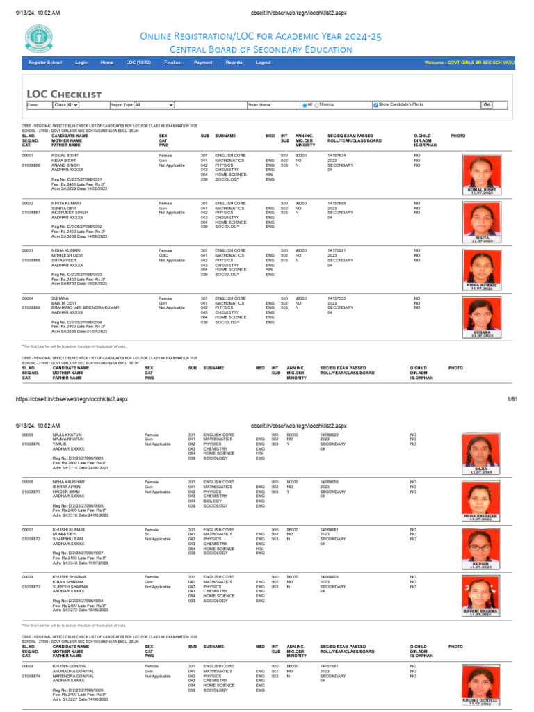 Loc 12 Class for Image Checking | PDF | Government Of India | Adolescence