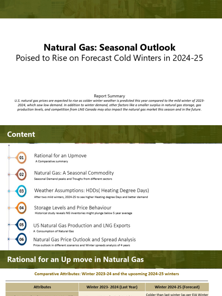 Natural Gas Seasonal Outlook 25102024 | PDF | Natural Gas | Hard Disk Drive