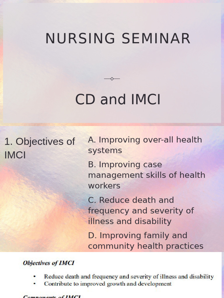 Nursing Seminar CD Imci Ratio | PDF | Hiv/Aids | Tuberculosis