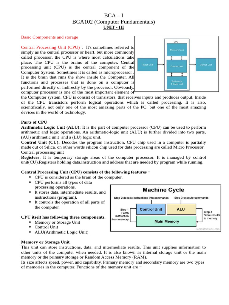 Fundamental Unit 3 | PDF | Random Access Memory | Computer Data Storage Fundamental Unit 3 | PDF | Random Access Memory | Computer Data Storage