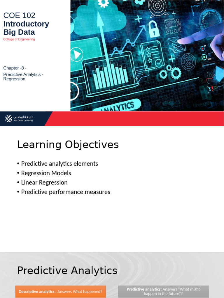 Predictive Analytics Regression Pdf Regression Analysis Linear Regression