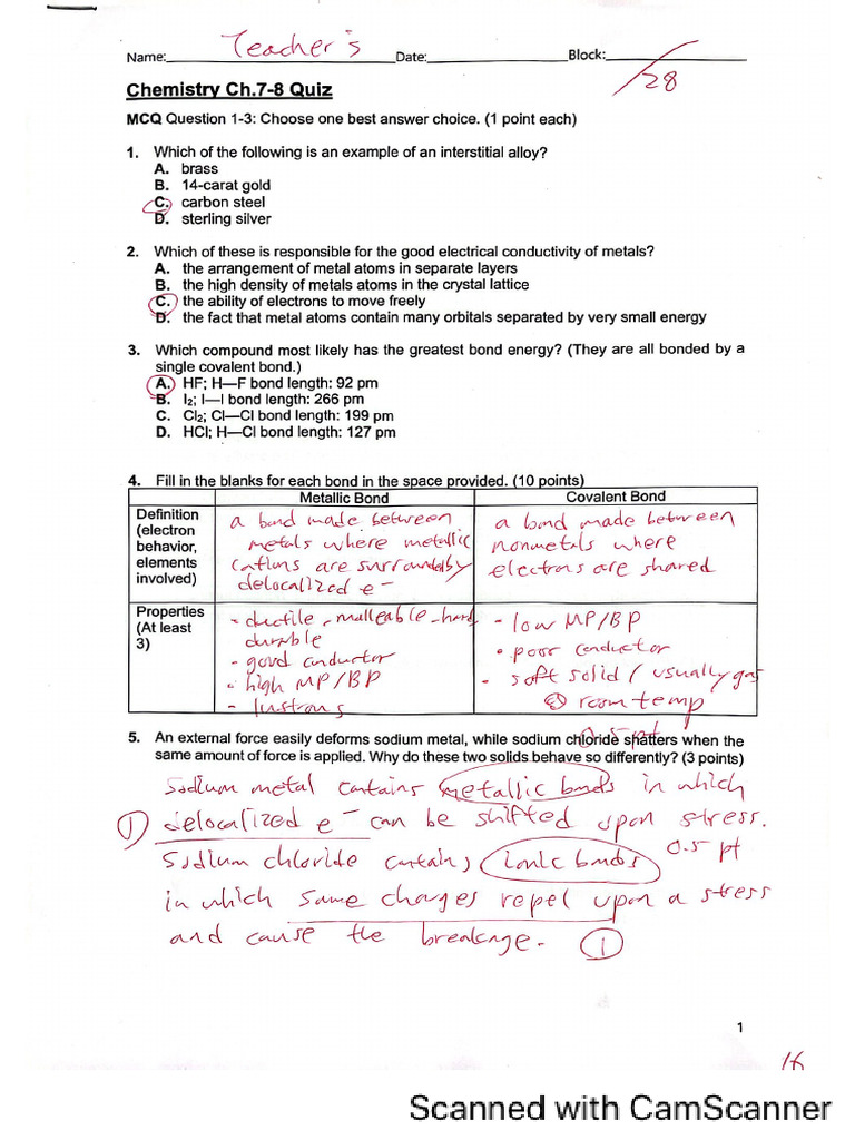 (Day 3 Ch.7-8 Quiz - ANSWERS | PDF