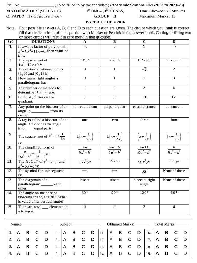 Mathematics 9 O Pdf Mathematics Euclidean Plane Geometry