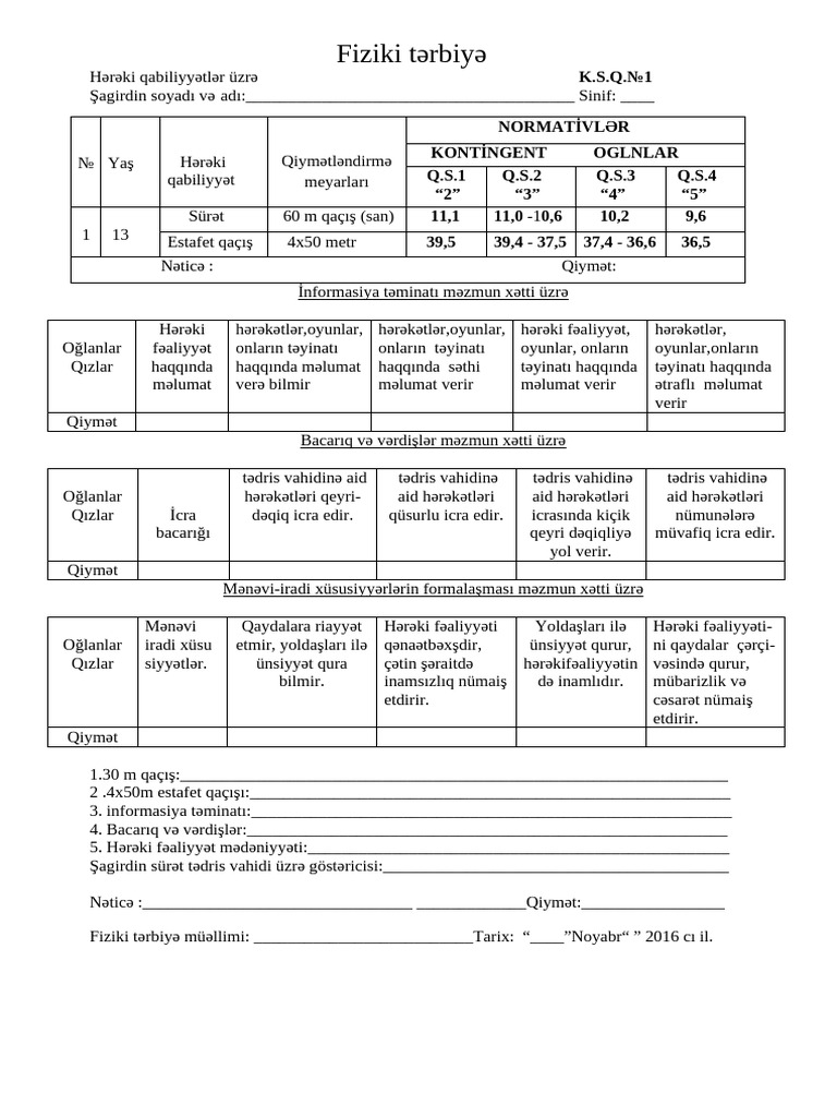 7-Sinif KSQ VƏ BSQ | PDF