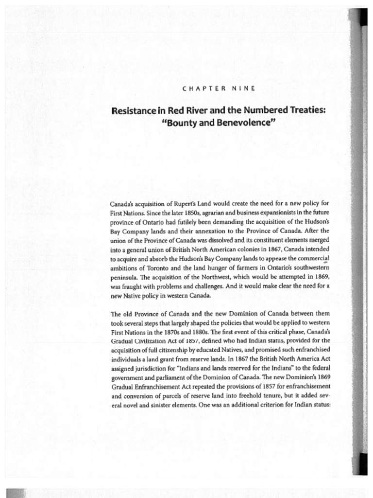 Resistance in Red River and The Numbered Treaties | PDF