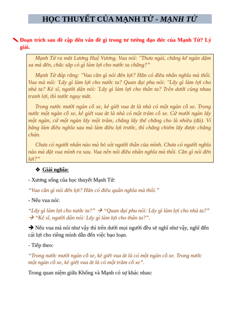 Hoc Thuyet Manh Tu | PDF
