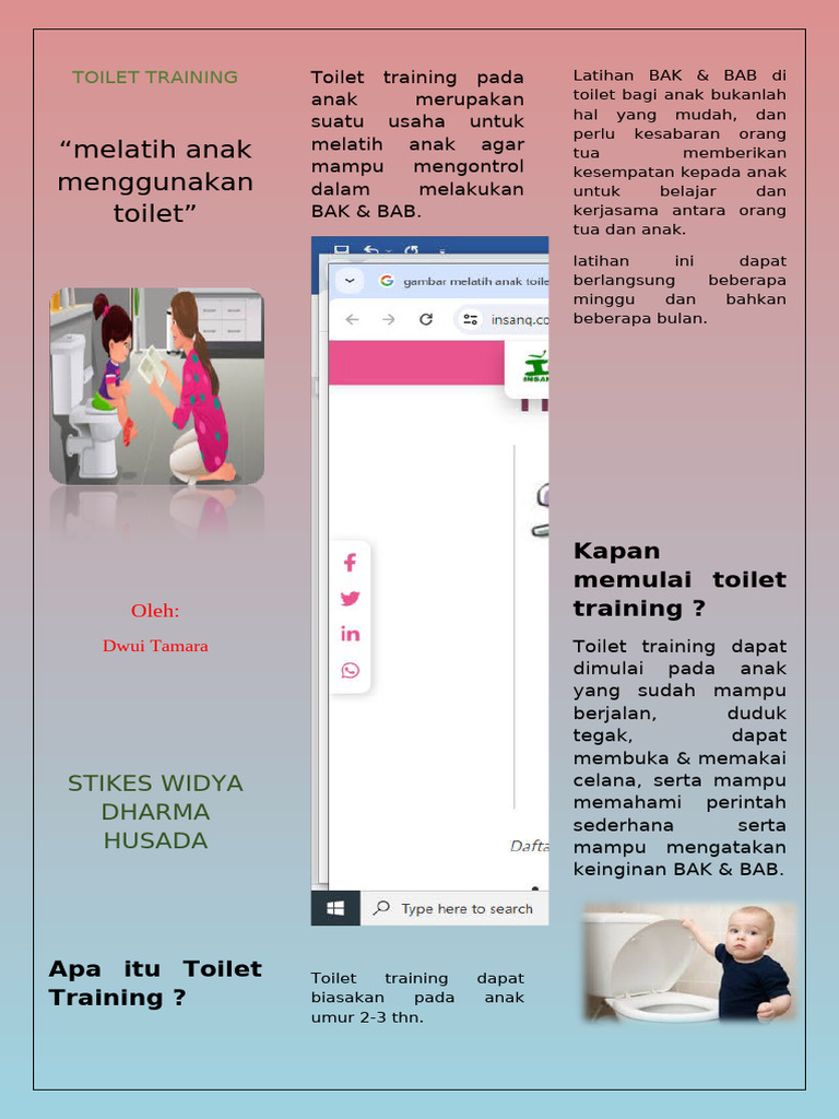 Media Leaflet Keberhasilan Toilet Training | PDF