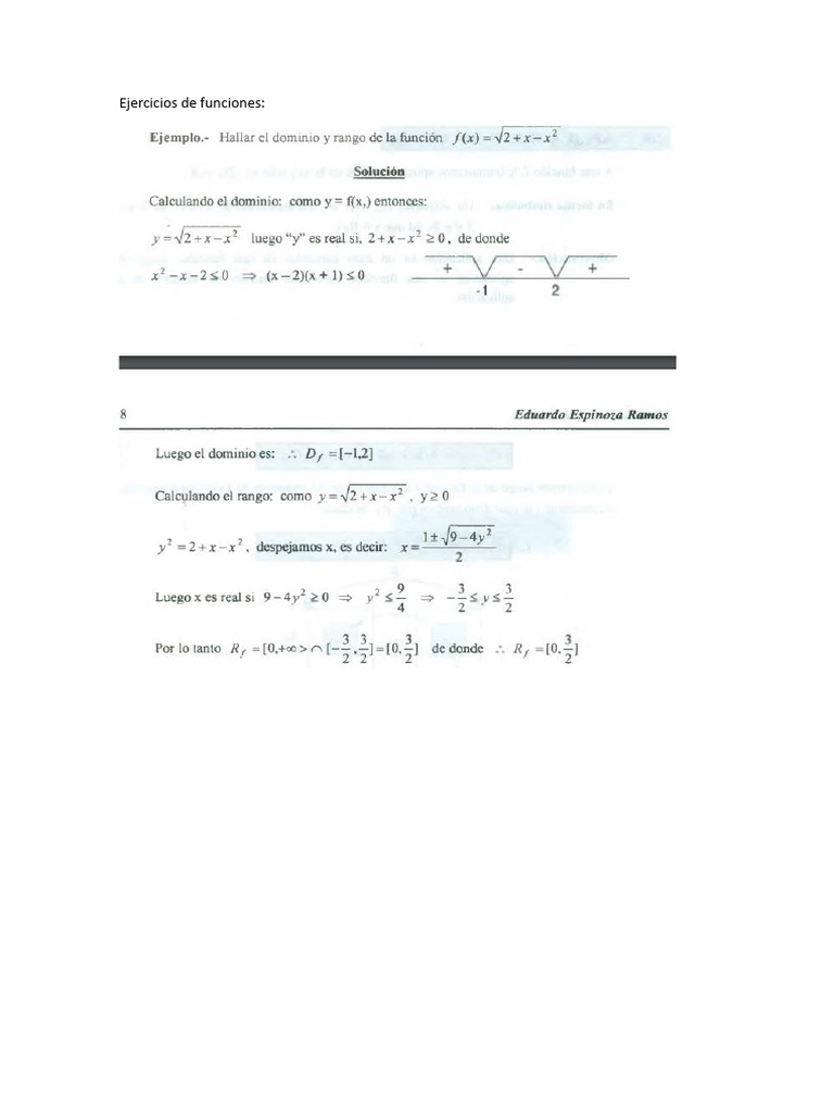 Ejercicios de Funciones | PDF