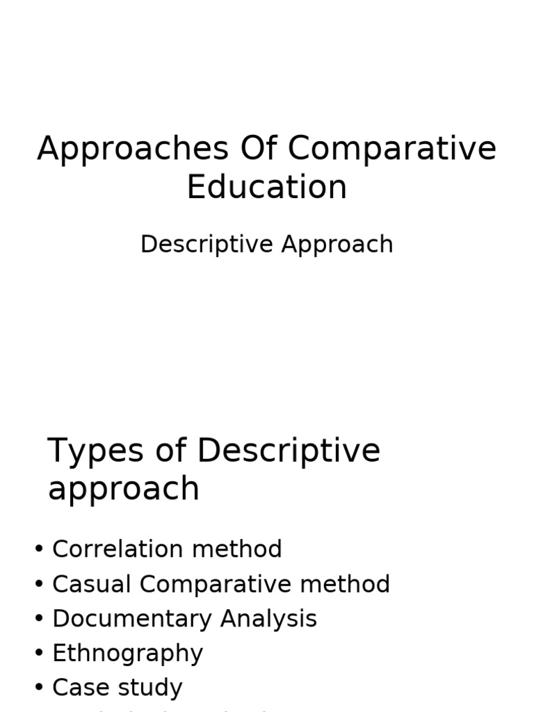 Descriptive Approach | PDF | Ethnography | Liberal Arts Education