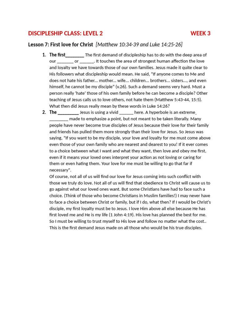 DISCIPLESHIP-CLASS-WEEK-3-Lesson-7-8 | PDF | Disciple (Christianity ...