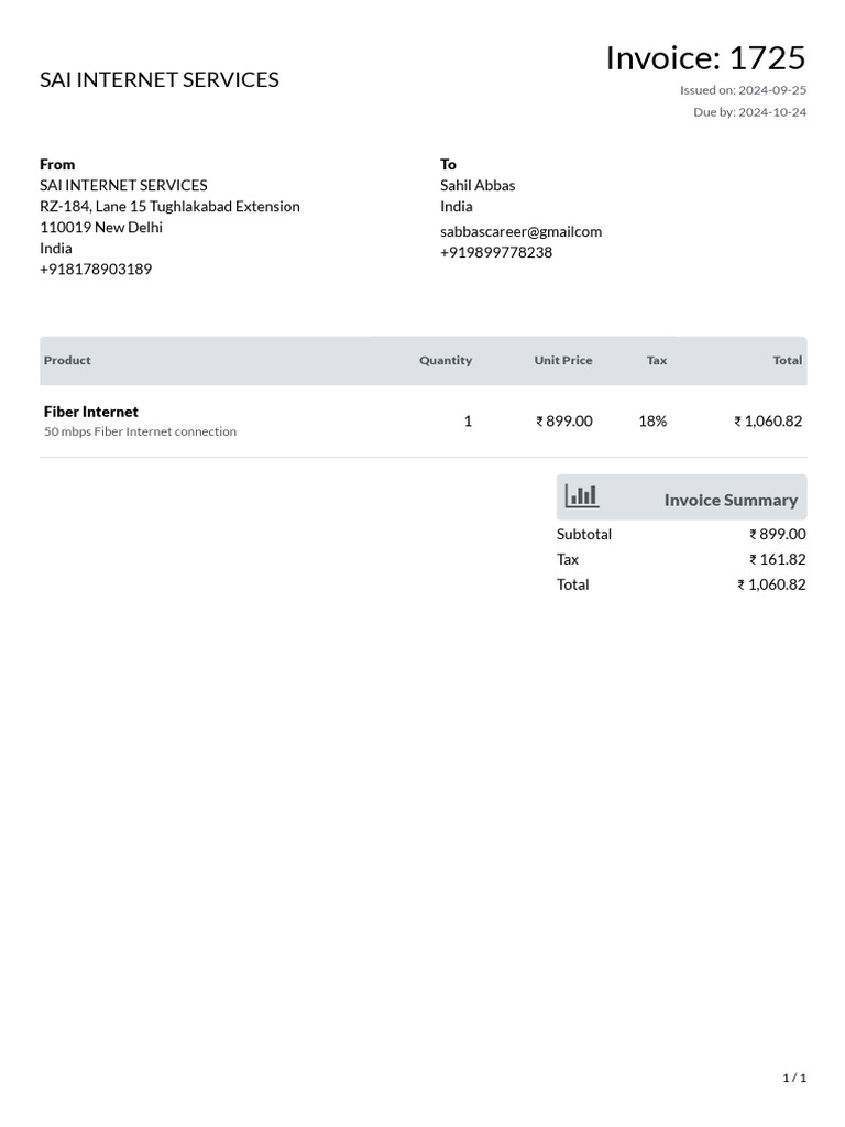 Invoice - 1725 | PDF