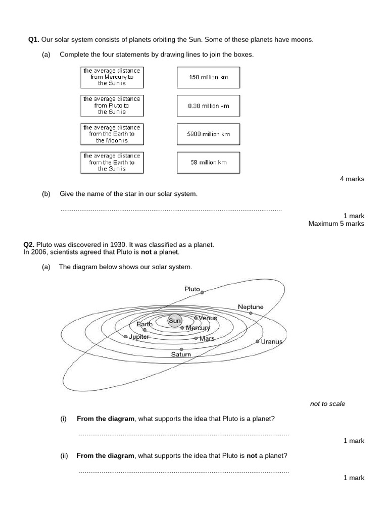 HW_2_Space_Exam_Q | PDF | Planets | Pluto