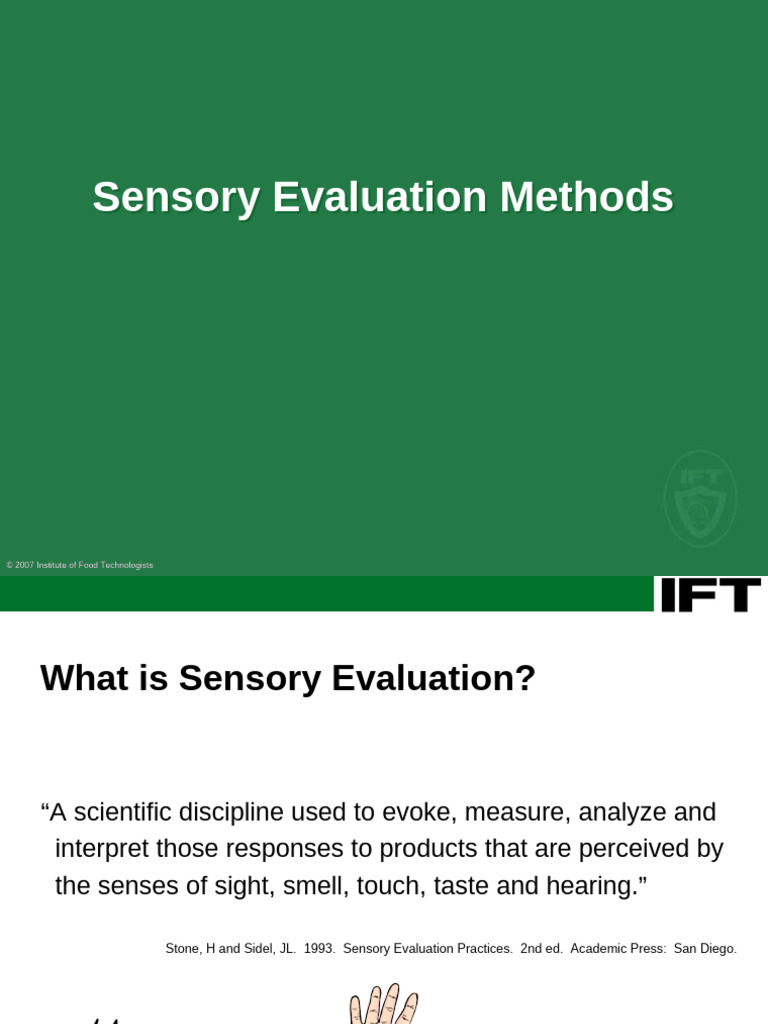 Sensory Evaluation Methods | PDF | Senses | Cognition