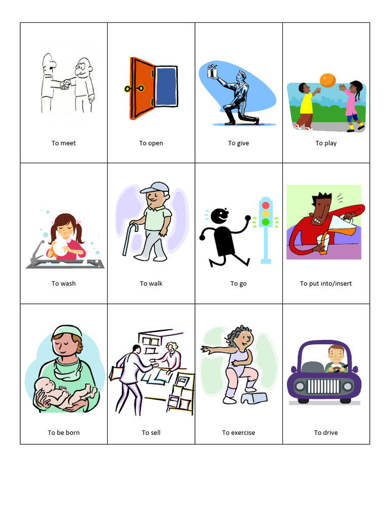 Verb Cards | PDF