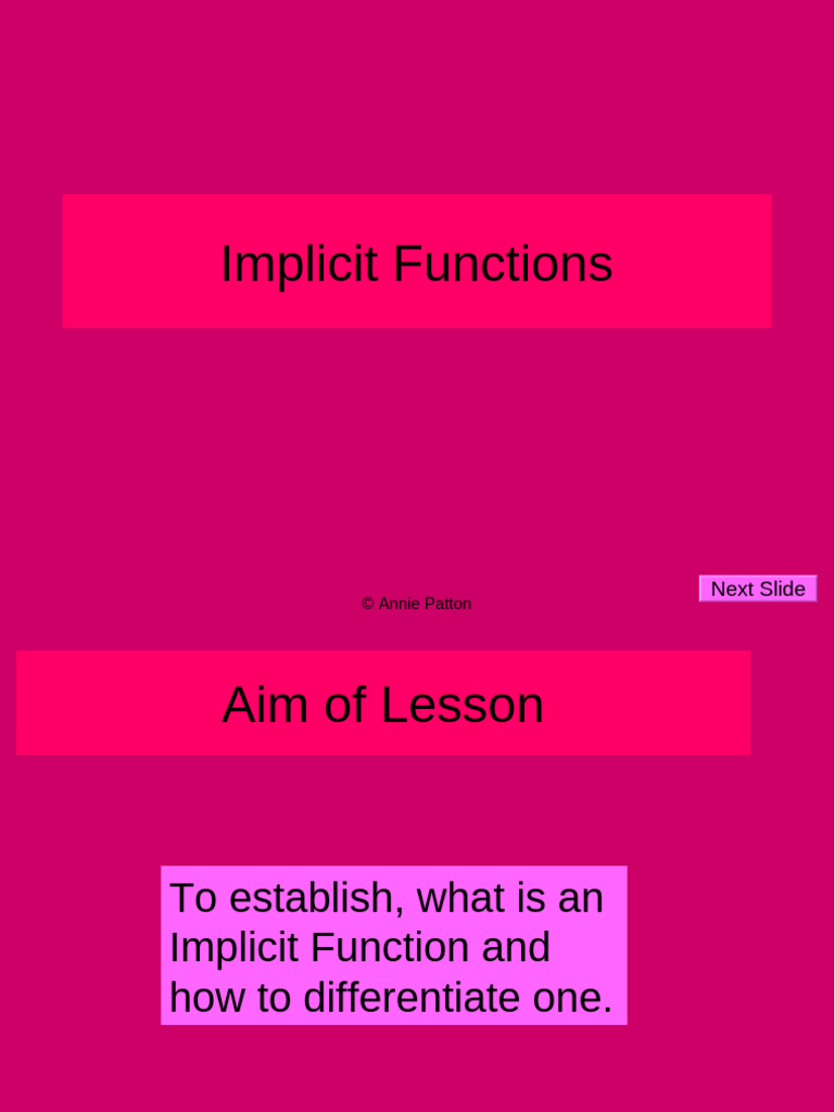 implicitfunctions | PDF | Tangent | Mathematical Physics
