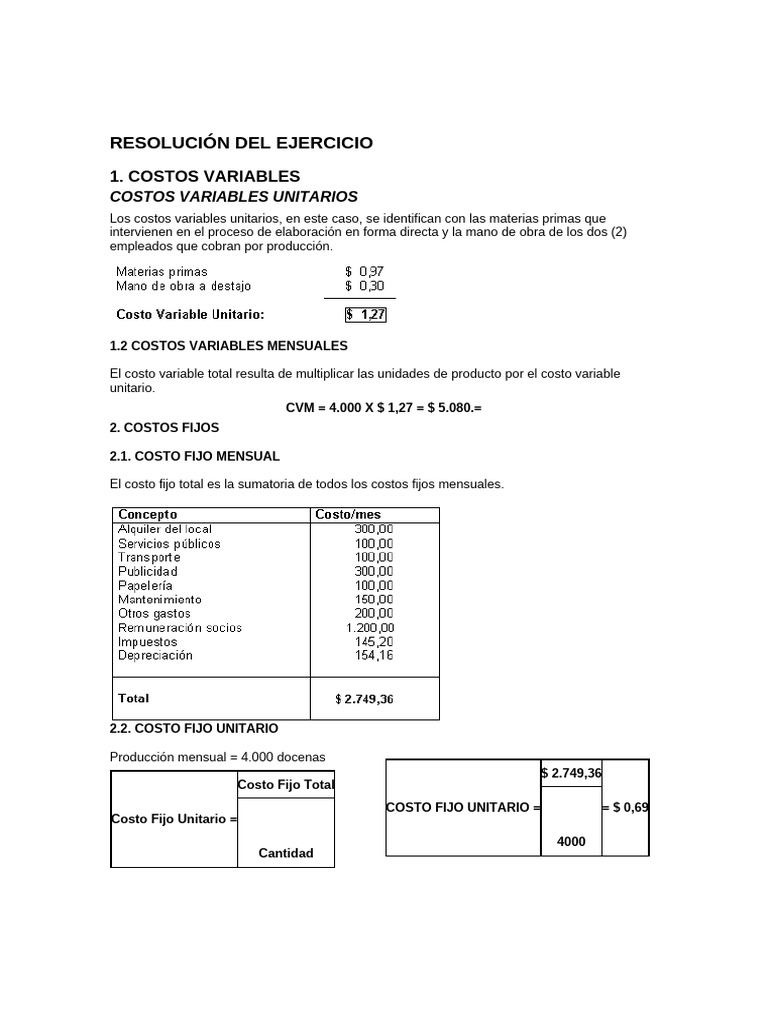 Resolucion Del Ejercicio 1 Costos Variab | PDF | Ciencias económicas ... Resolucion Del Ejercicio 1 Costos Variab | PDF | Ciencias económicas ...