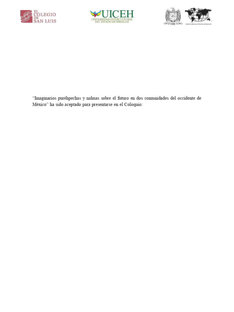 Ponencia Indígena Aceptada en Coloquio | PDF