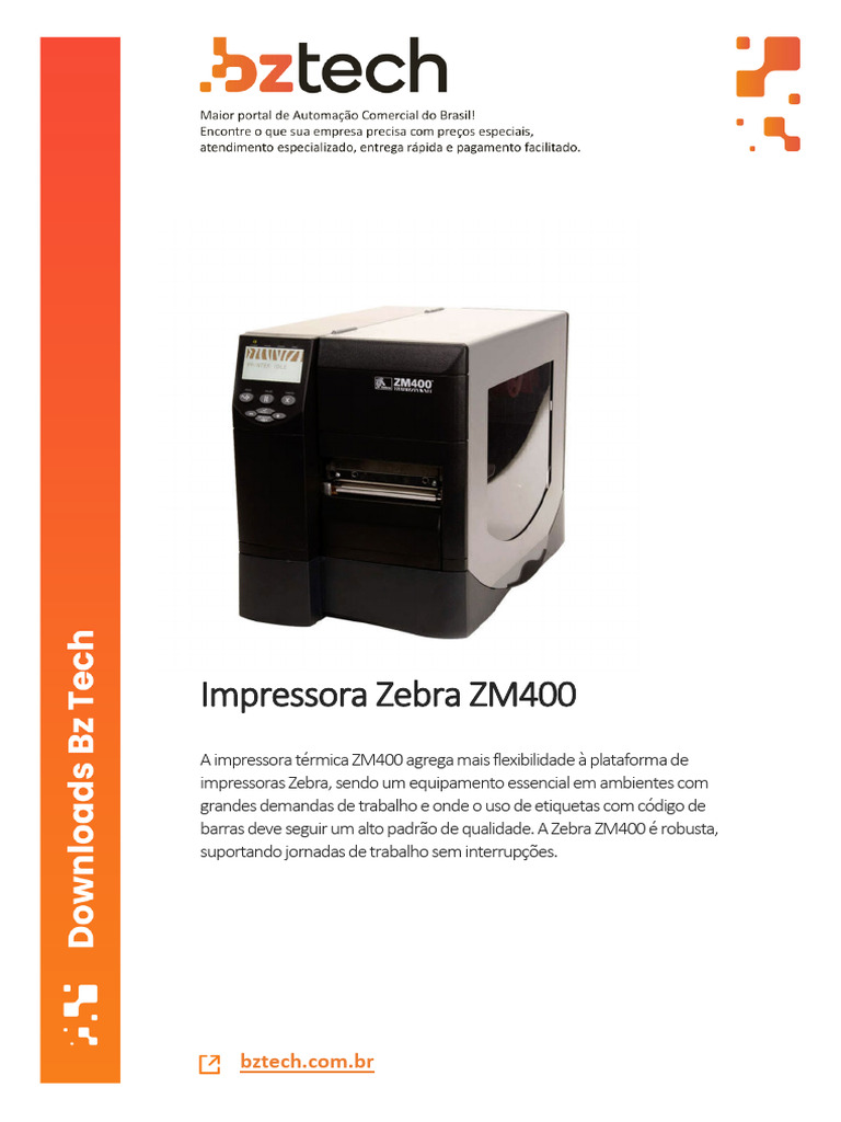 Zebra ZM400 User Manual Overview | PDF | Printer (Computing ...