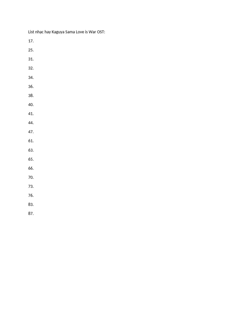 List NH C Hay Kaguya Sama Love Is War OST | PDF