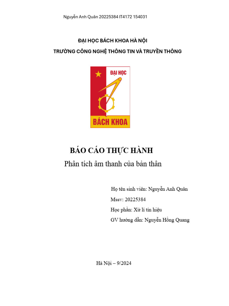 Báo Cáo BTH1 | PDF