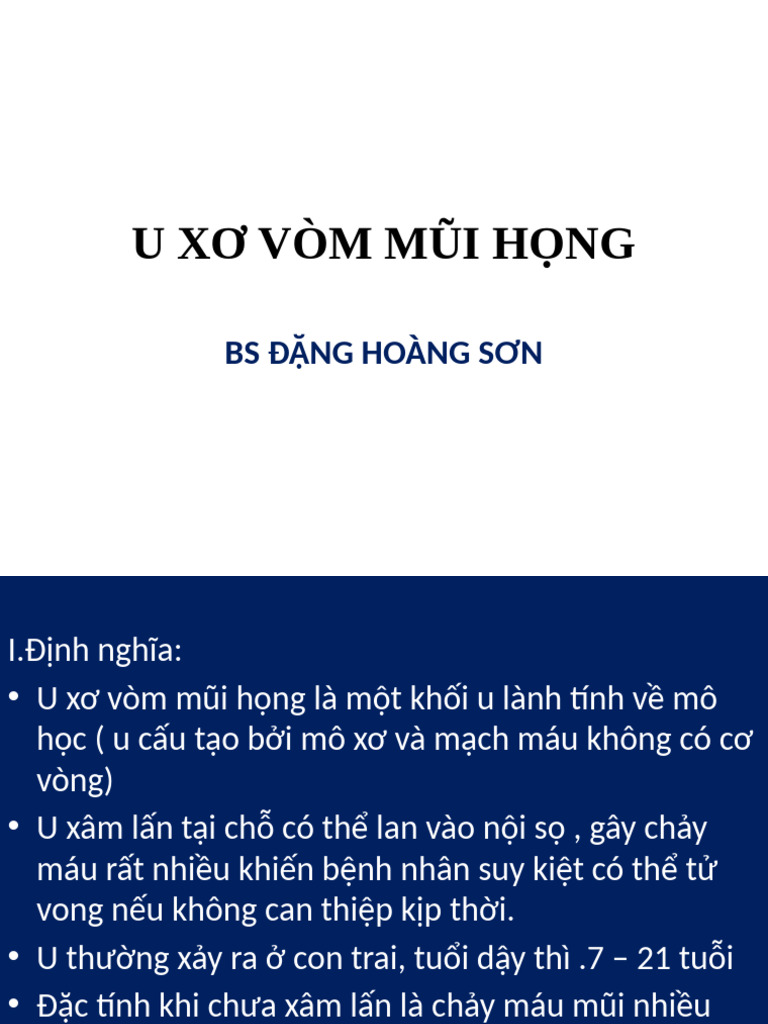 u Xơ Vòm Mũi Họng y Duoc | PDF