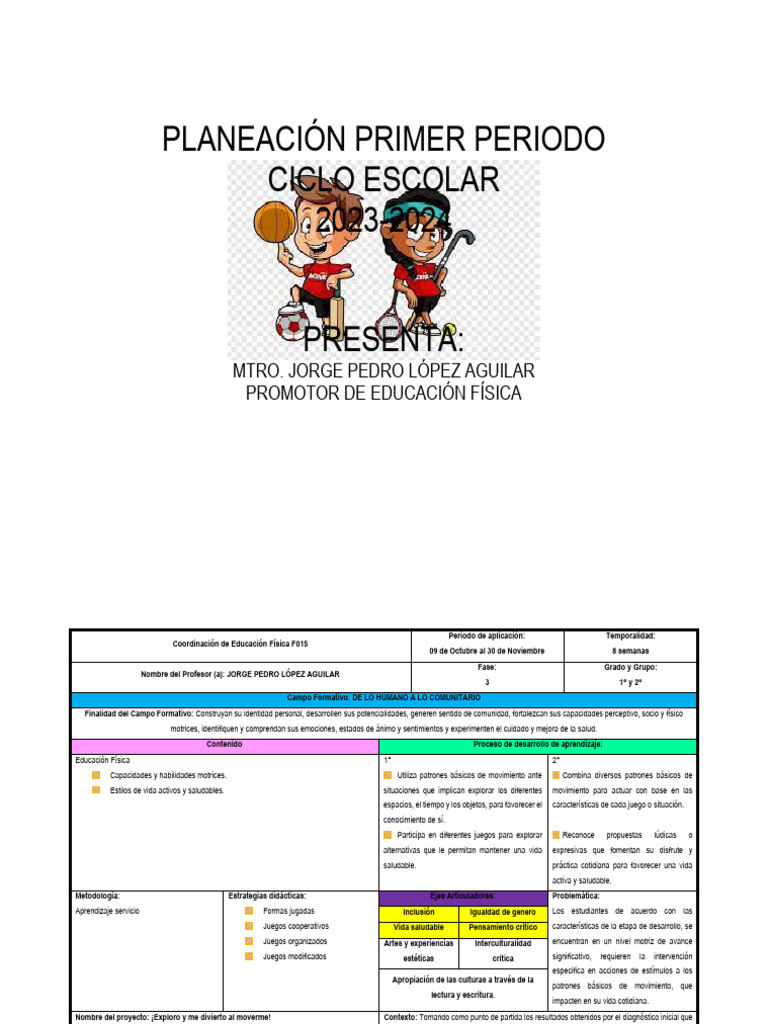 Planeación Fase 3 | PDF | Aprendizaje | Educación Física Planeación Fase 3 | PDF | Aprendizaje | Educación Física
