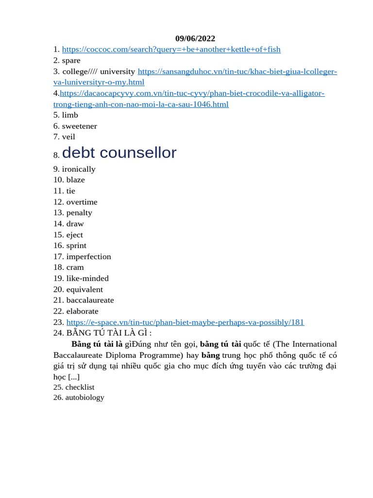 Words - June 9th 2022 | PDF