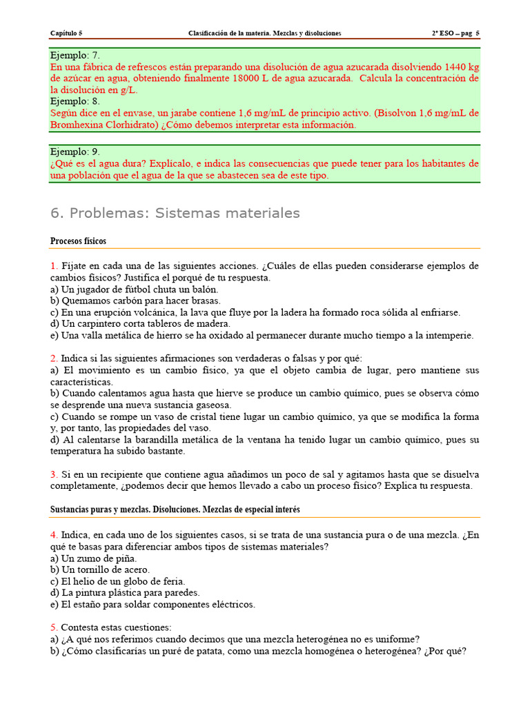 Ejercicios de Repaso Del Tema 3 | PDF | Mezcla | Concentración