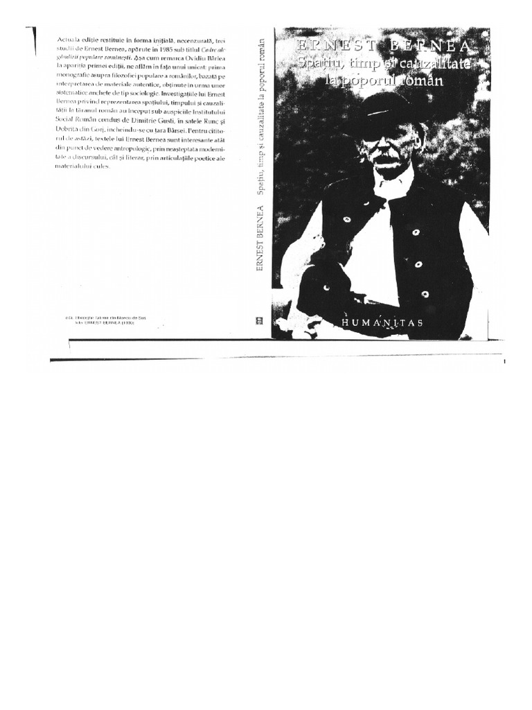 Ernest Bernea - Spatiu, Timp Si Cauzalitate La Poporul Roman | PDF