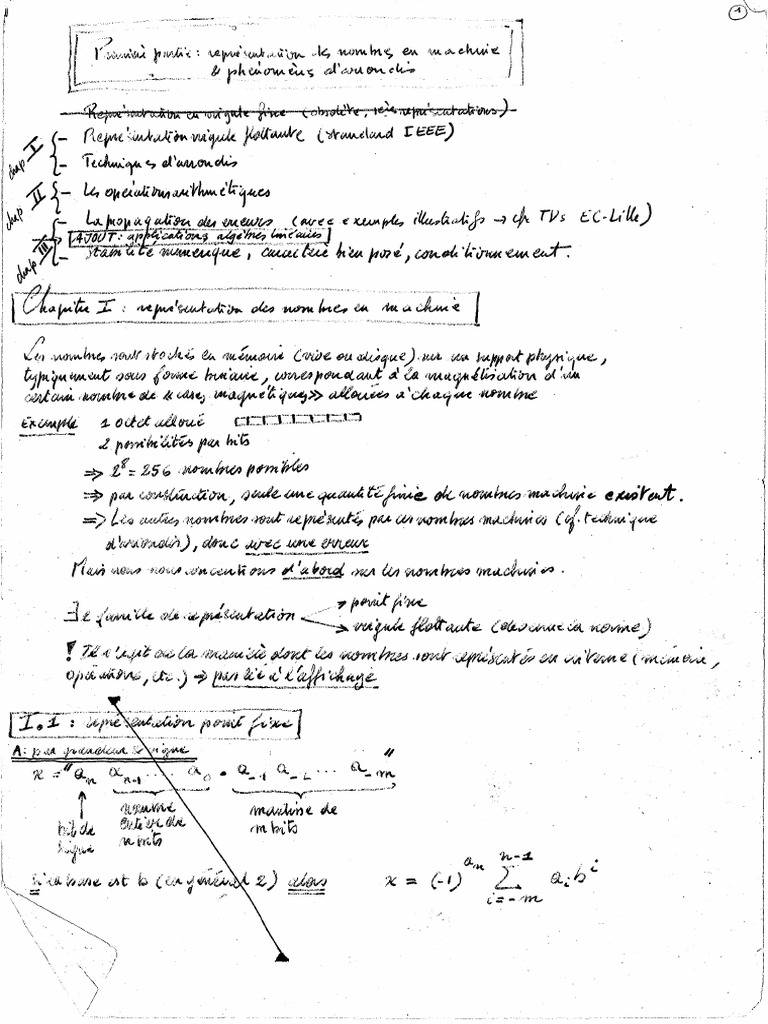 Calcul Scientifique Chapitre 1 | PDF