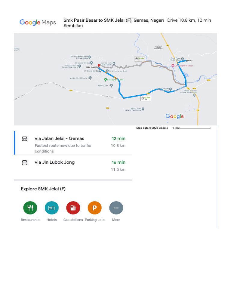 Map SMK Pasir Besar - SMK Jelai (F) | PDF