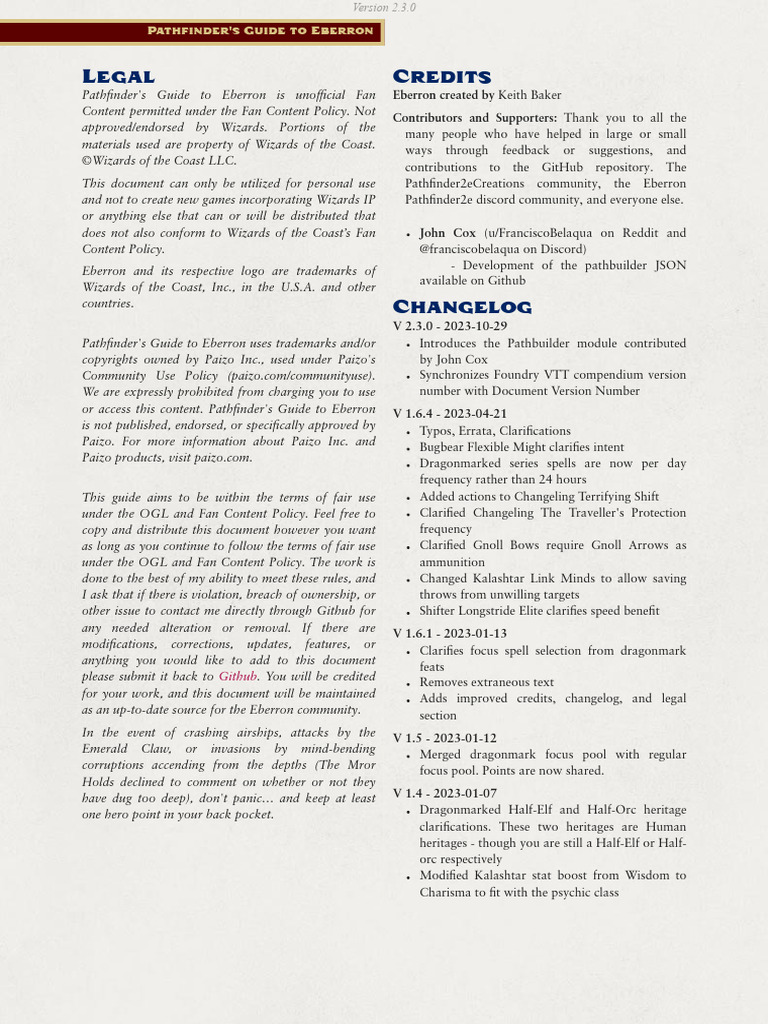 Pathfinders Guide To Eberron | PDF | Dwarf (Dungeons & Dragons) | Elf (Dungeons & Dragons)