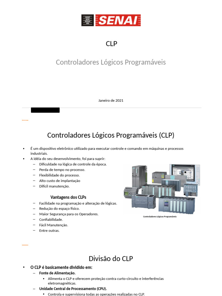 Introdução aos Controladores Lógicos Programáveis | PDF | Controlador ...