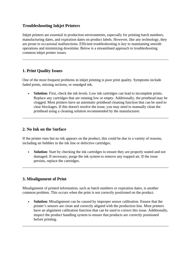 Troubleshooting Inkjet Printers | PDF | Printer (Computing)