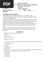 Physics Class11 PYQ Worksheet JEE NEET | PDF | Acceleration | Velocity